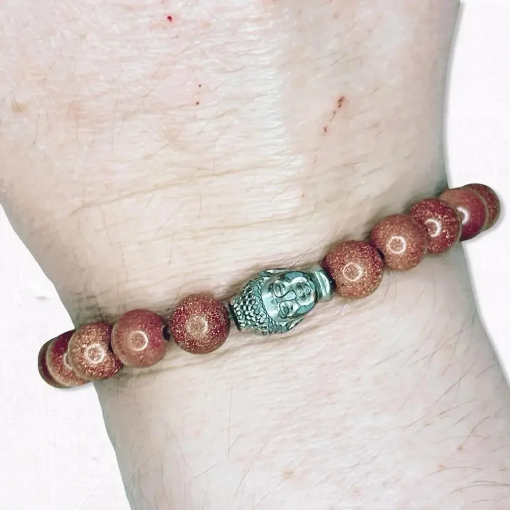Jewelry | 665gc Buddha Bracelet Stone Stretch | Poshmark